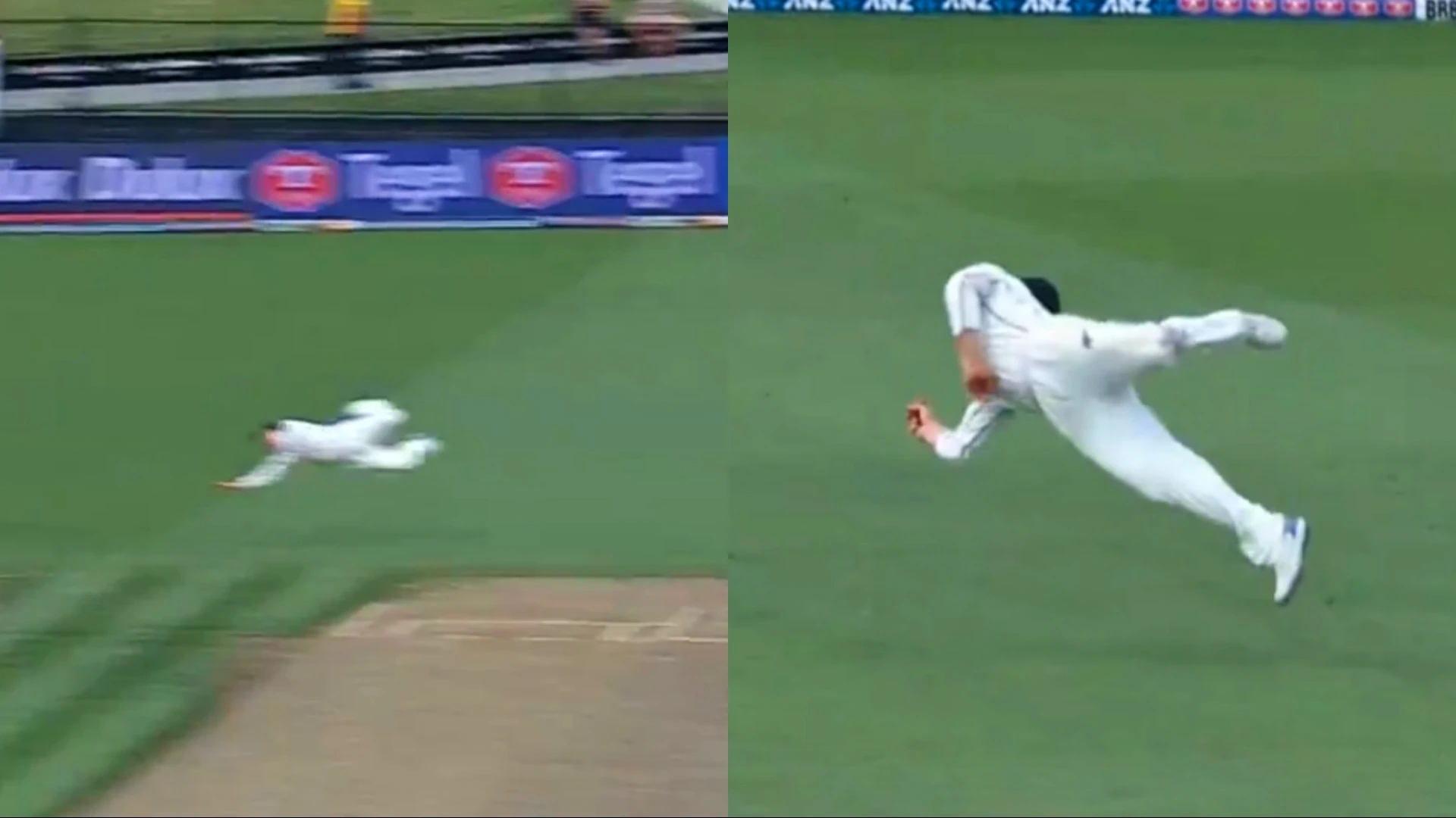 WATCH: Glenn Phillips turns Superman to take diving catch to dismiss Keegan Petersen